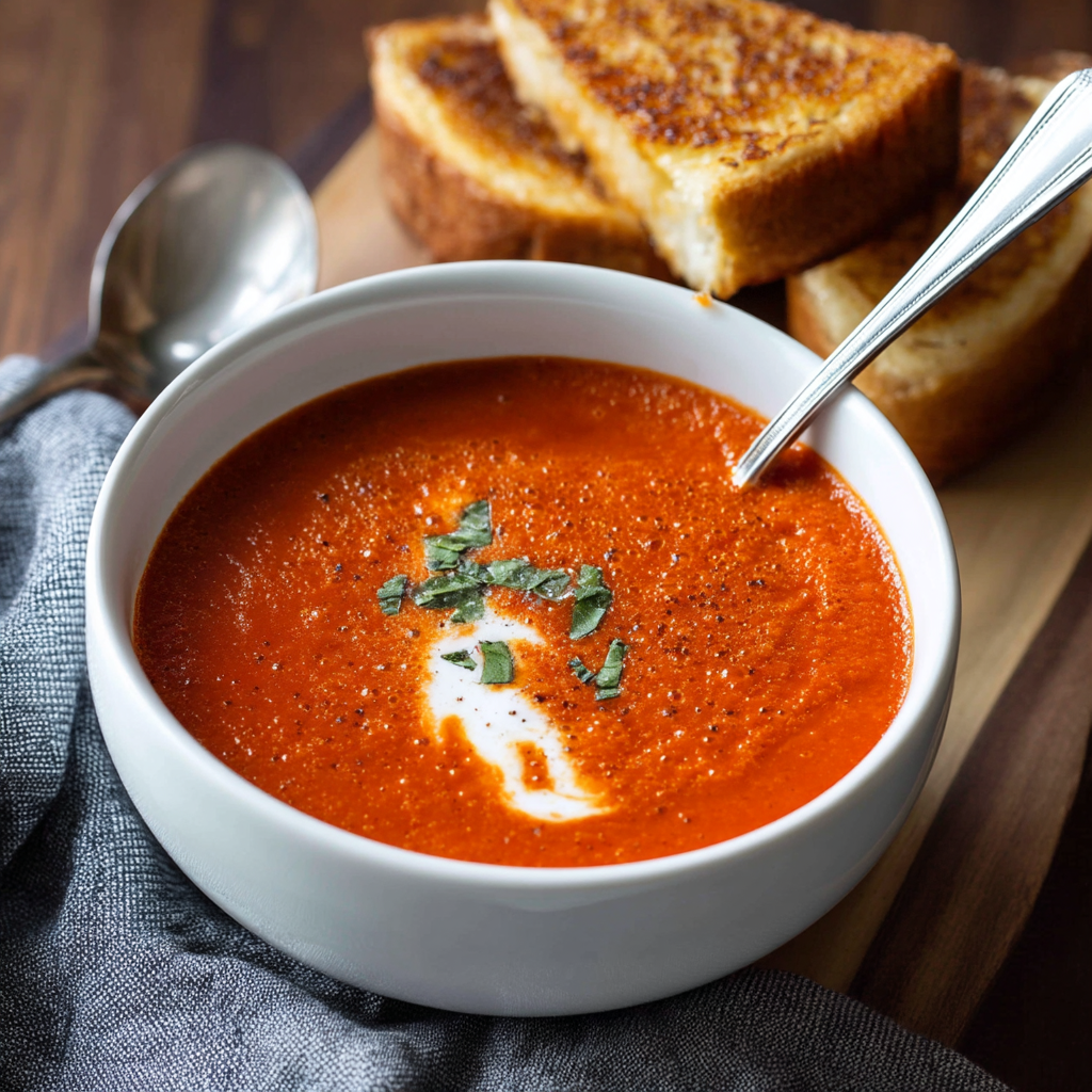 Crock-pot, Slow-cooker Creamy Tomato Soup Recipe - The Orange Chef