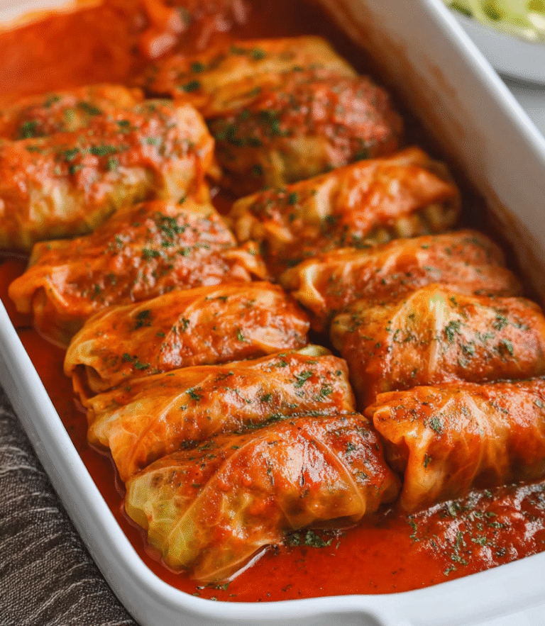Ground Beef Stuffed Cabbage Rolls - The Orange Chef